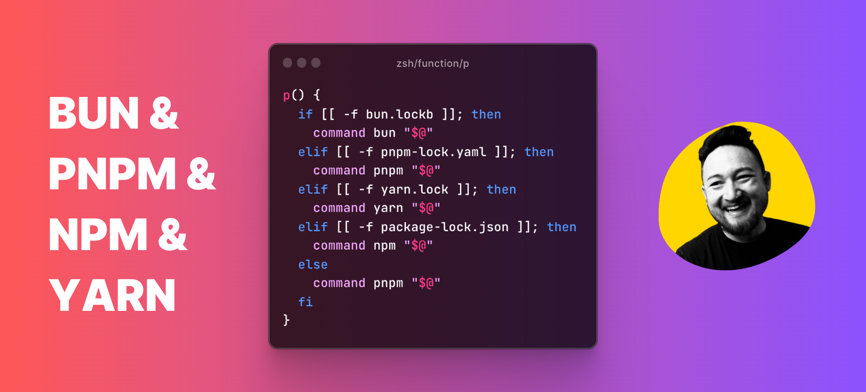 A Universal Terminal alias for bun, pnpm, npm, and yarn | chan.dev